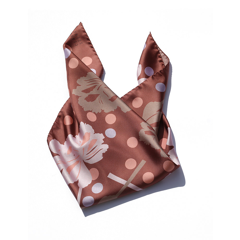 Ciara Silke Inez Scarf in Rose Brown, Thistle and Beige – Mrs Tea's ...