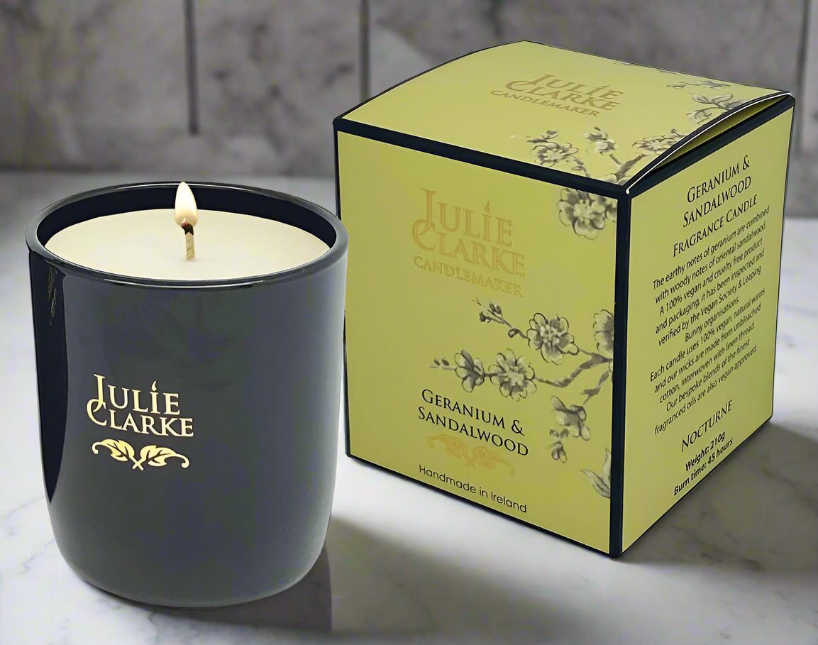 Julie Clarke - Nocturne - Geranium & Sandalwood Candle – Mrs Tea's ...